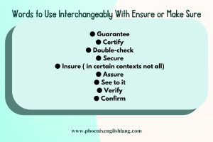 Difference Between Ensure VS Make Sure [2025] - Phoenix English