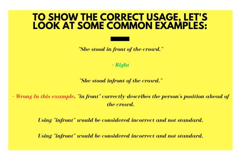 Infront or In Front: Definitions + Examples [2024] - Phoenix English