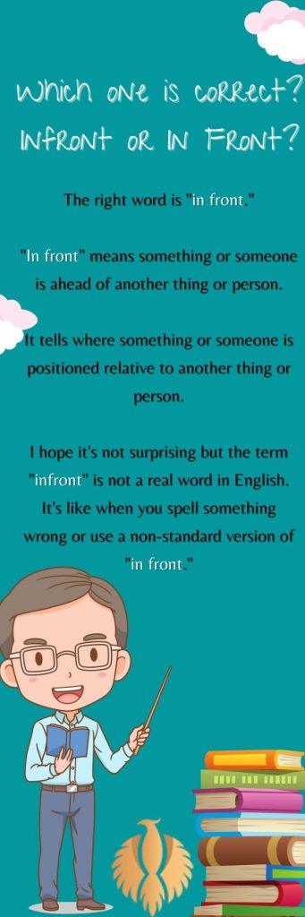 Infront or In Front: Definitions + Examples [2024] - Phoenix English
