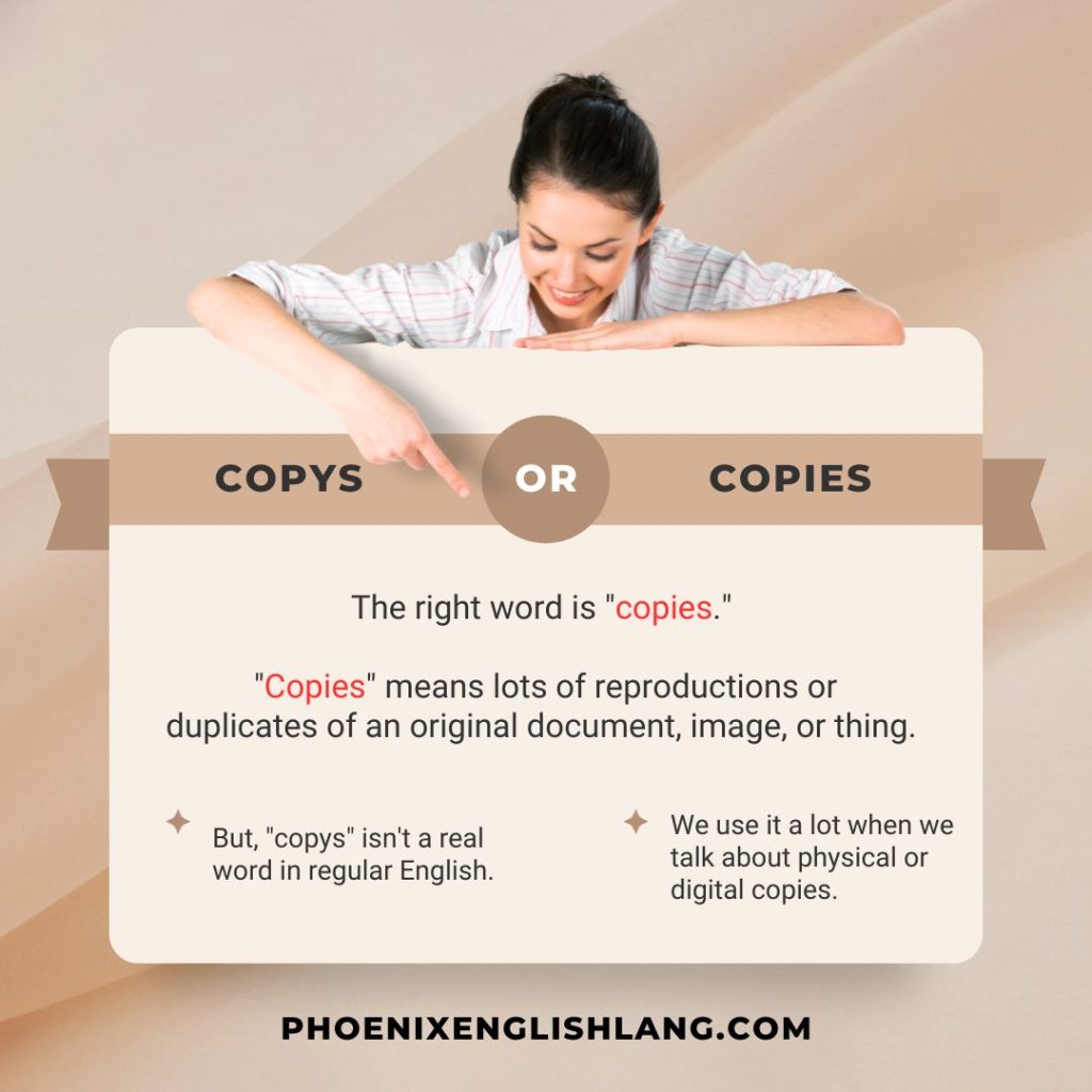 Copys or Copies: Differences + Examples [2025] - Phoenix English