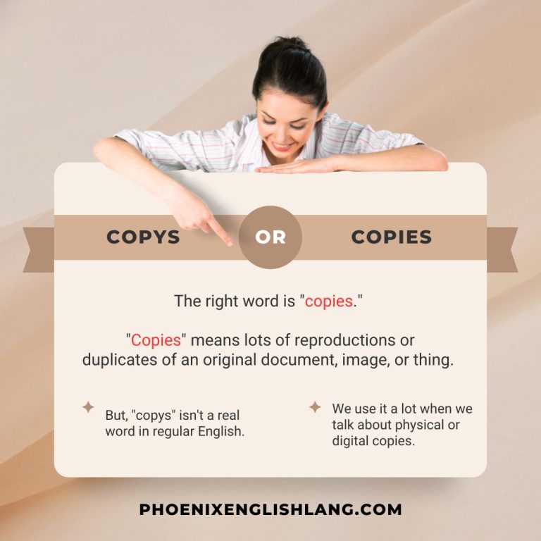 Copys or Copies: Differences + Examples [2025] - Phoenix English