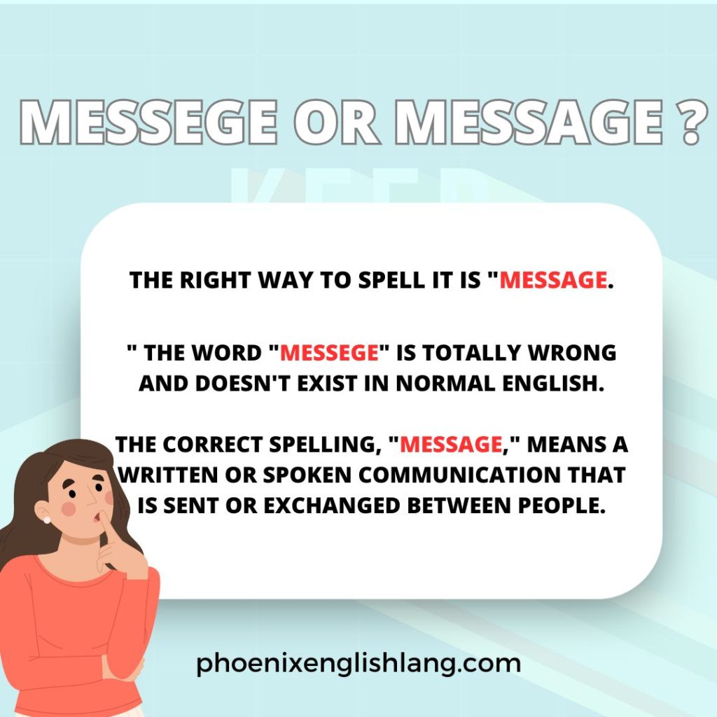 Messege Vs Message - Correct Spelling + Examples [2025] - Phoenix English