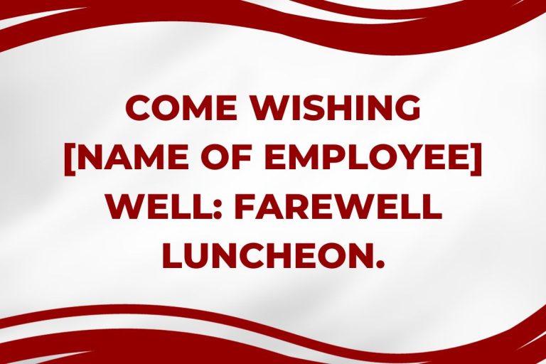 10 “Farewell Lunch Invite Message” To Use In 2024 - Phoenix English