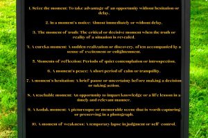 Moment Vs Momment: Spelling + Definition + Usage - Phoenix English