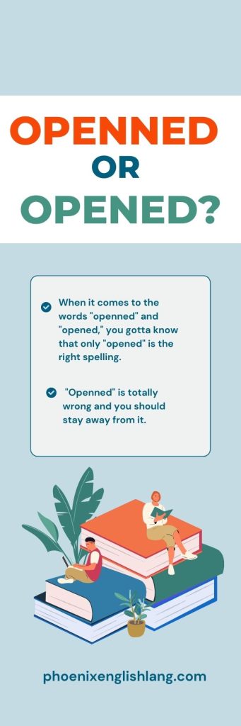 Openned Or Opened: Spelling + Examples [2024] - Phoenix English