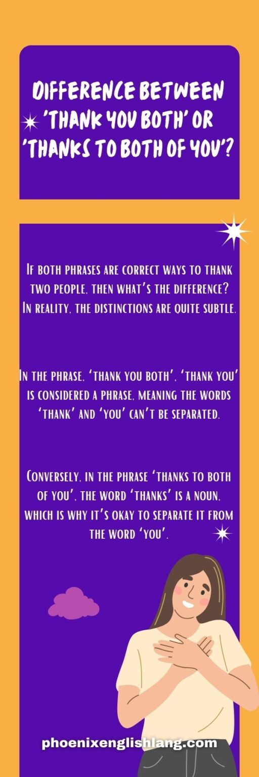 Thank You Both Vs Thanks To Both Of You - 2024 Grammar - Phoenix English