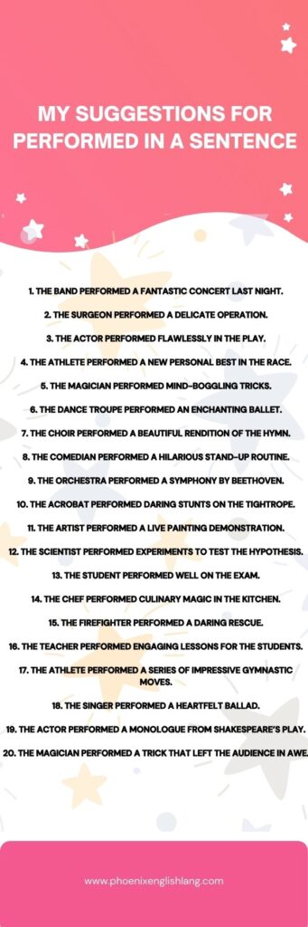 Performed Vs Preformed: Which One Is Correct? + Examples [2025] - Phoenix English