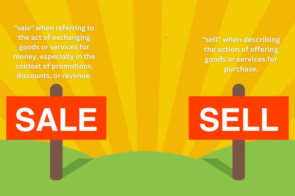 Sale Vs Sell: Differences + Examples + Usage [2025] - Phoenix English