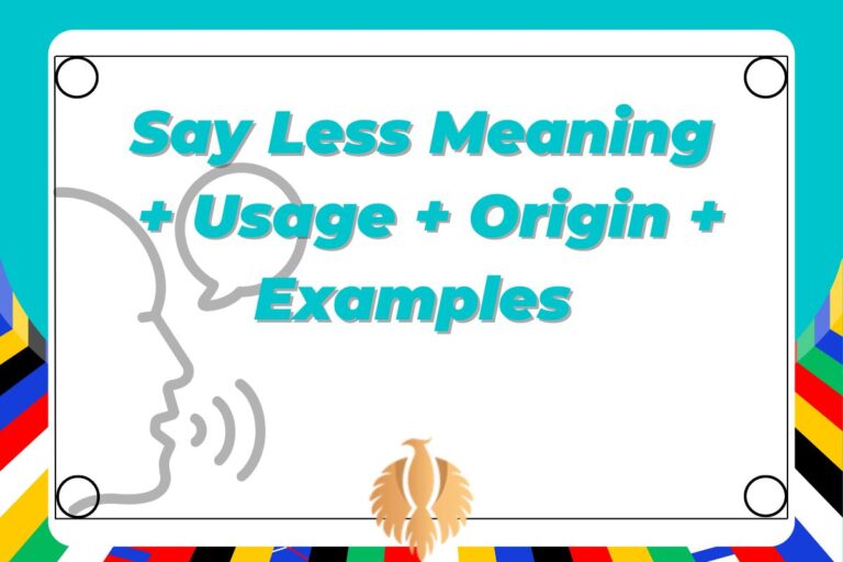 Say Less Meaning + Usage + Origin + Examples [2024] - Phoenix English