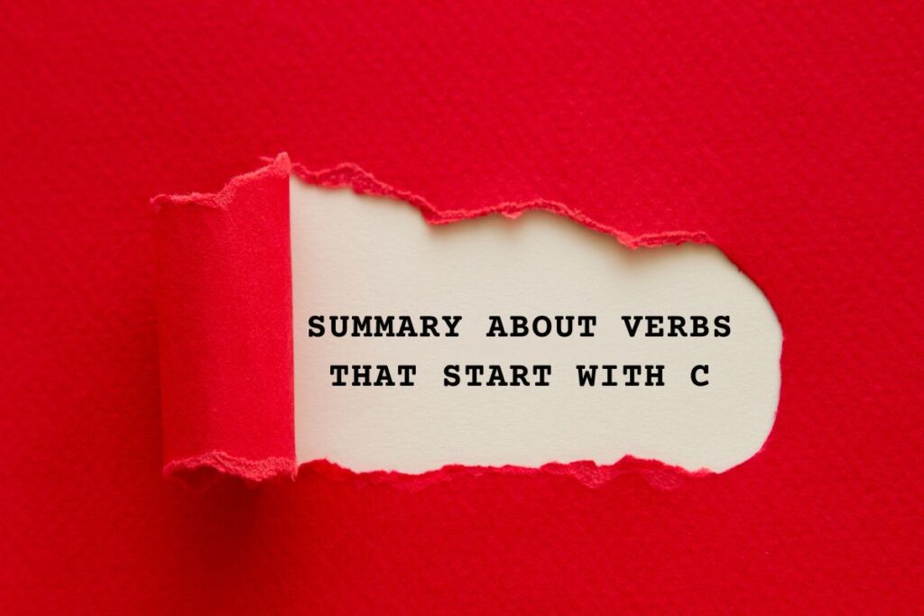 Top 100 Commonly Used Verbs That Start With C [2024] - Phoenix English