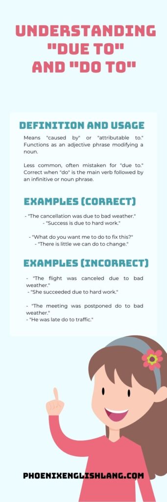 Due To Or Do To? Grammar + Examples [2024] - Phoenix English