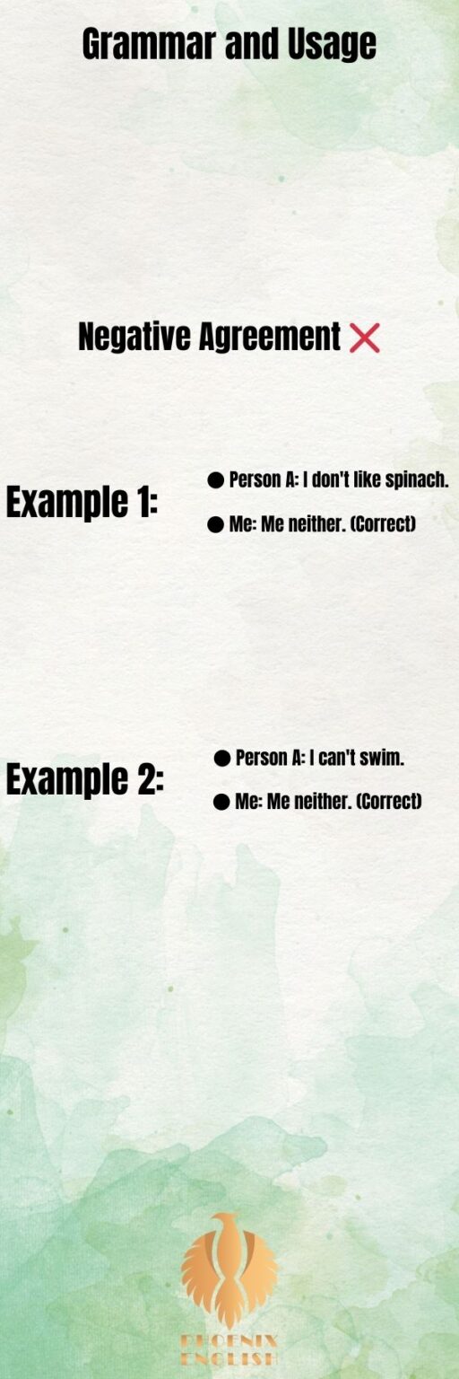 Me Either or Me Neither: Differences + Examples - Phoenix English