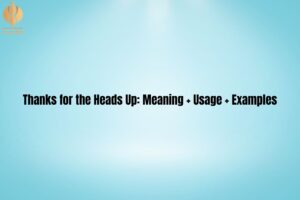 Thanks For The Heads Up: Meaning + Usage + Examples - Phoenix English