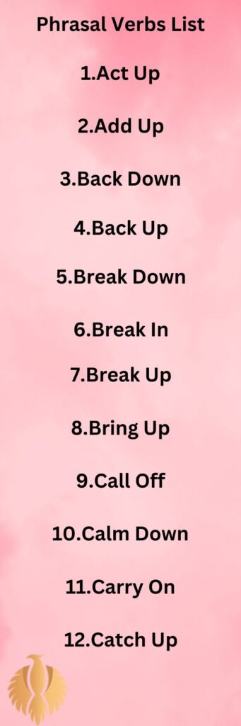 Top 250 Most Used Phrasal Verbs List - Phoenix English