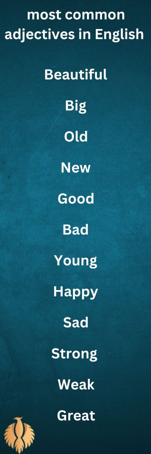 Top 50 Most Common Adjectives In English - Phoenix English