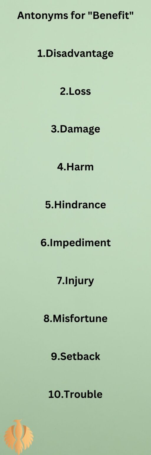 100 Synonyms and Antonyms for "Benefit" [2025] - Phoenix English