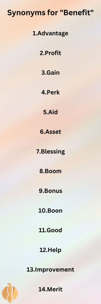 100 Synonyms and Antonyms for "Benefit" [2025] - Phoenix English