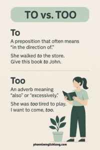 To vs. Too: Which One to Use + 2025 Examples - Phoenix English